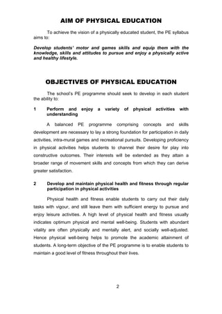Physical education curr. 2006 | PDF