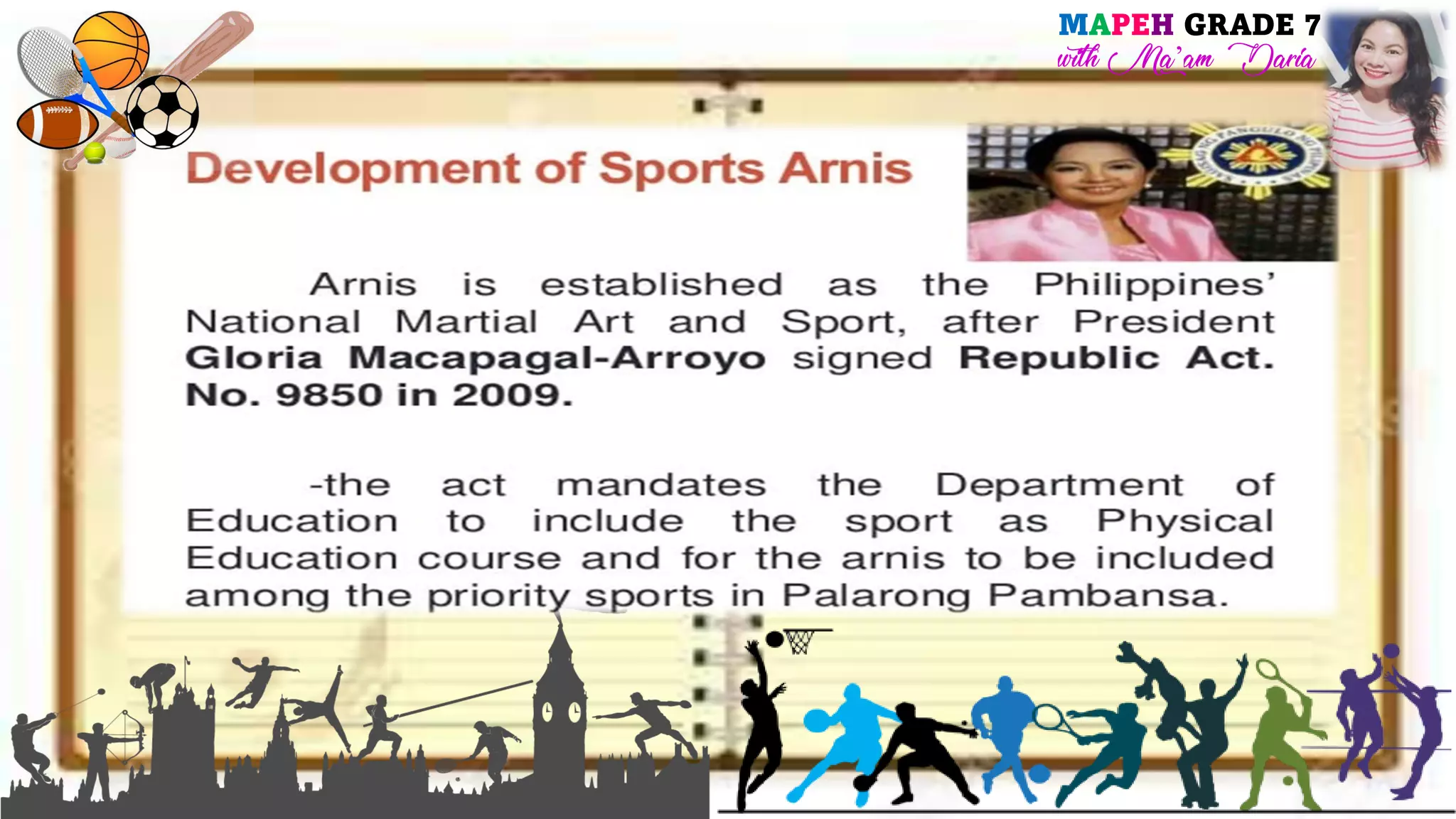 Physical Education Grade 7 quarter 1 lesson 1 2 ARNIS | PDF