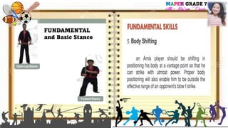 Physical Education Grade 7 quarter 1 lesson 1 2 ARNIS | PDF