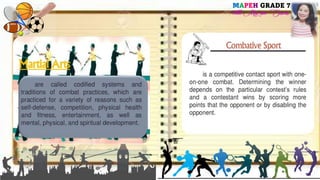 Physical Education Grade 7 quarter 1 lesson 1 2 ARNIS | PDF