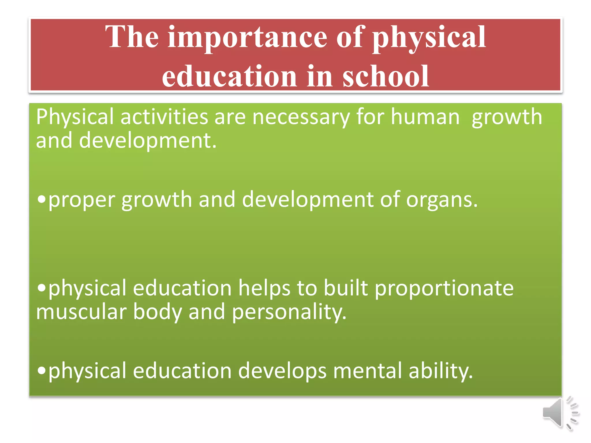 Physical education in schools | PPTX