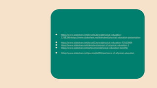 Physical education ppt | PPTX