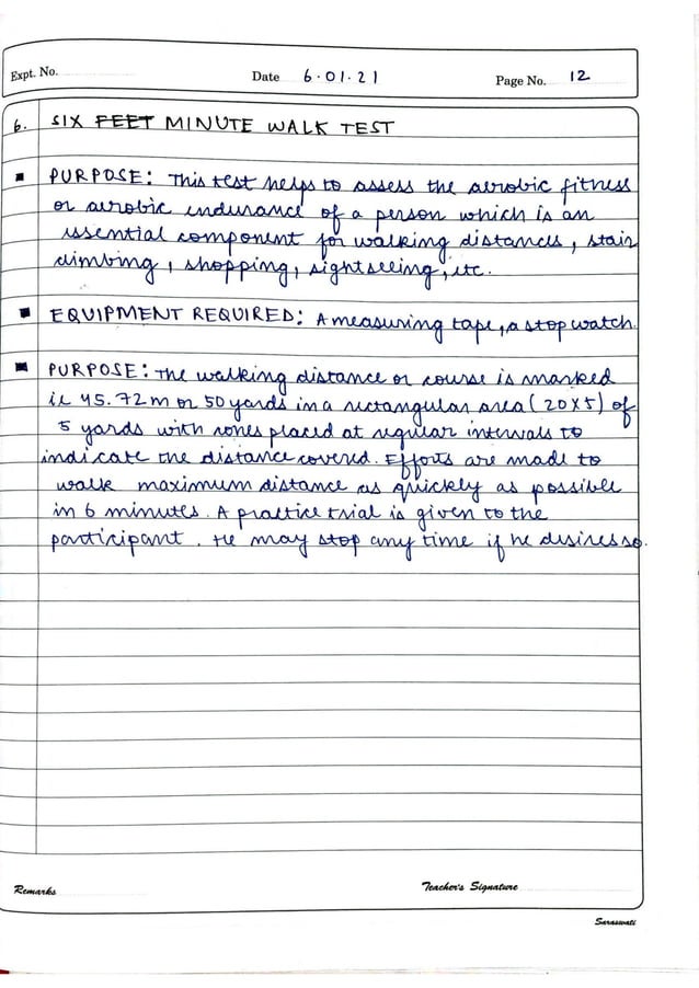 PHYSICAL EDUCATION PRACTICAL FILE ( Class 12th) | PDF