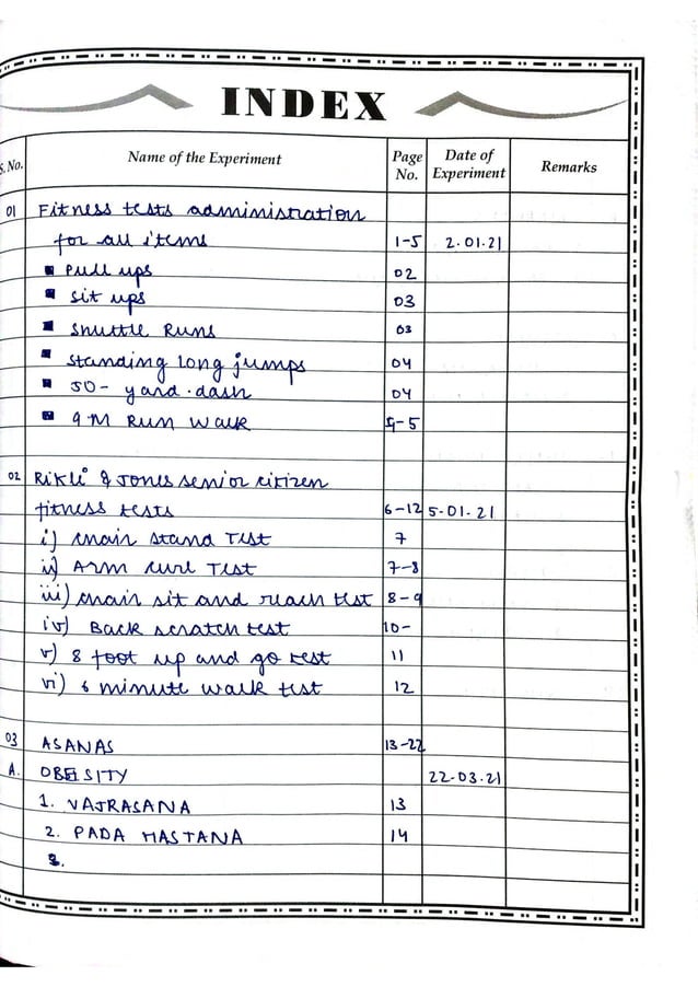Physical Education Practical File Class 12th Pdf