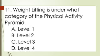 PHYSICAL ACTIVITY PYRAMID GRADE 6 POWERPOINT | PPTX
