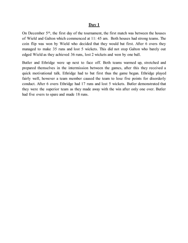 Physical education sba | DOCX | Cricket | Sports