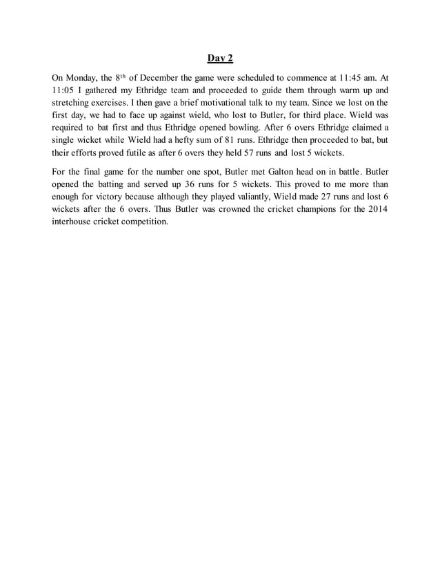 Physical education sba | DOCX | Cricket | Sports