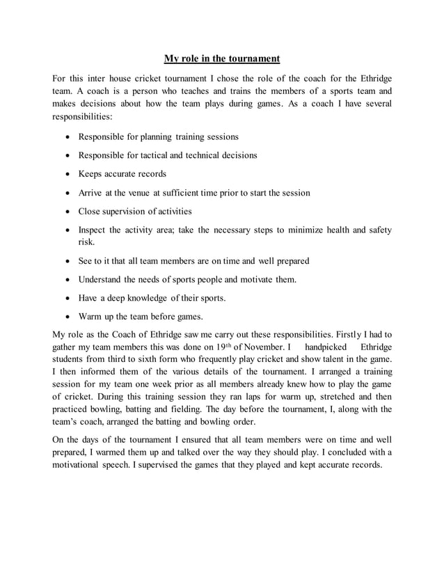 Physical education sba | DOCX | Cricket | Sports