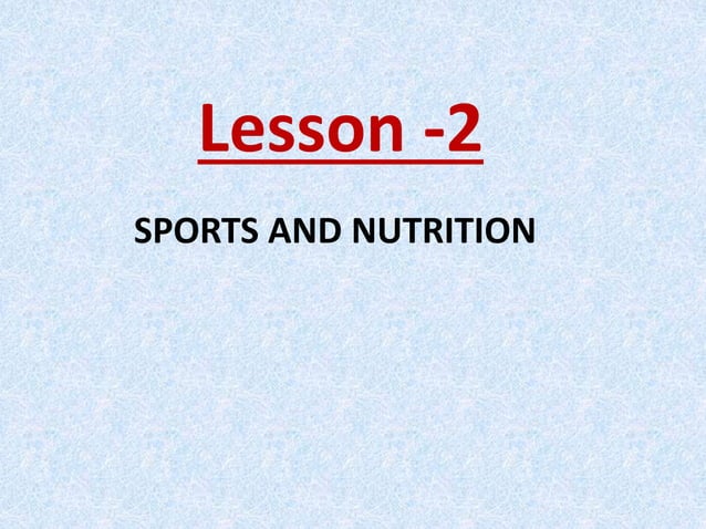 Physical education sports and nutrition class XII-UNIT 2 PPT | PPTX