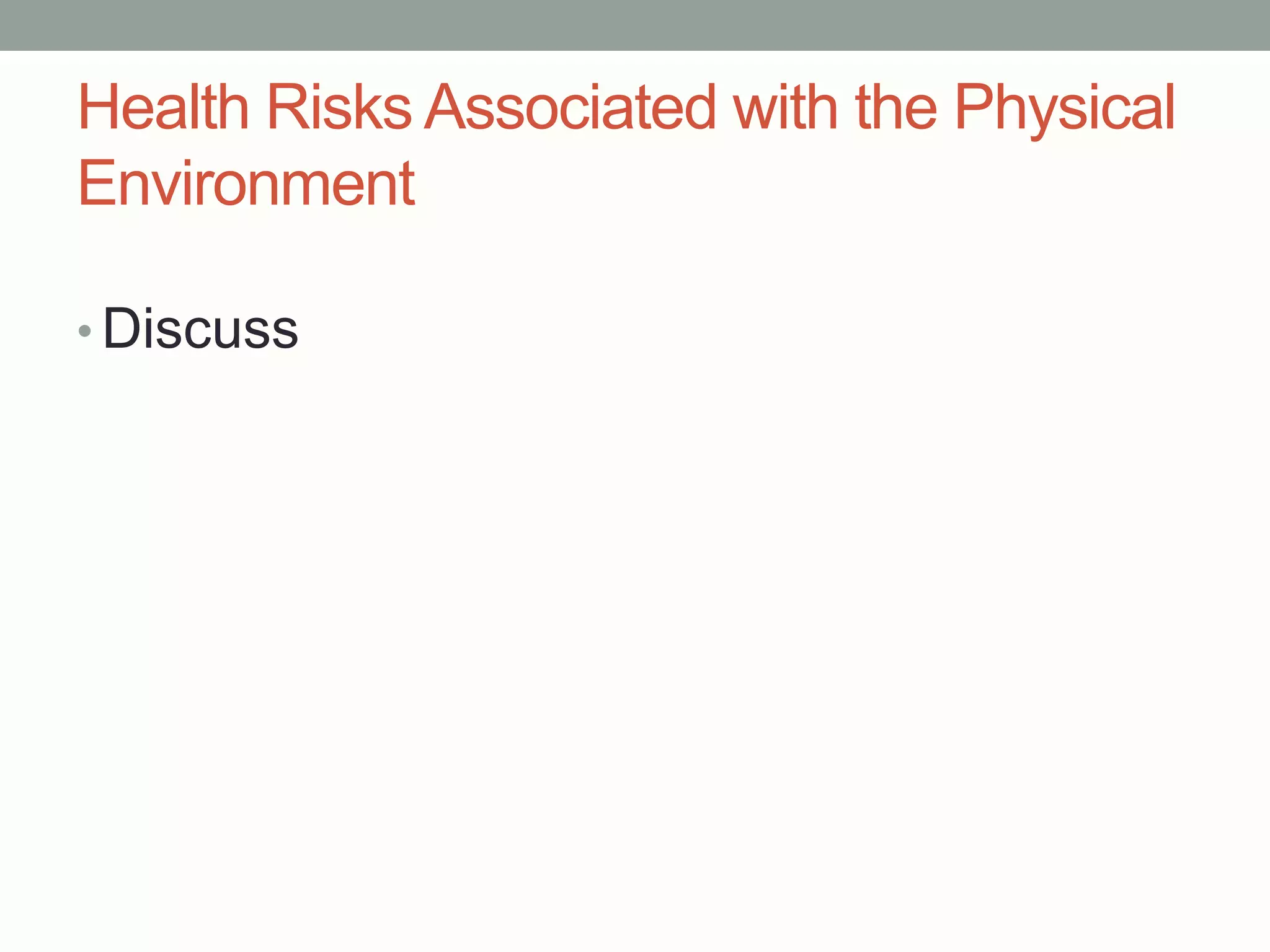 Physical environment & Health | PPTX