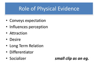 Physical evidence marketing mix role 19 | PPT