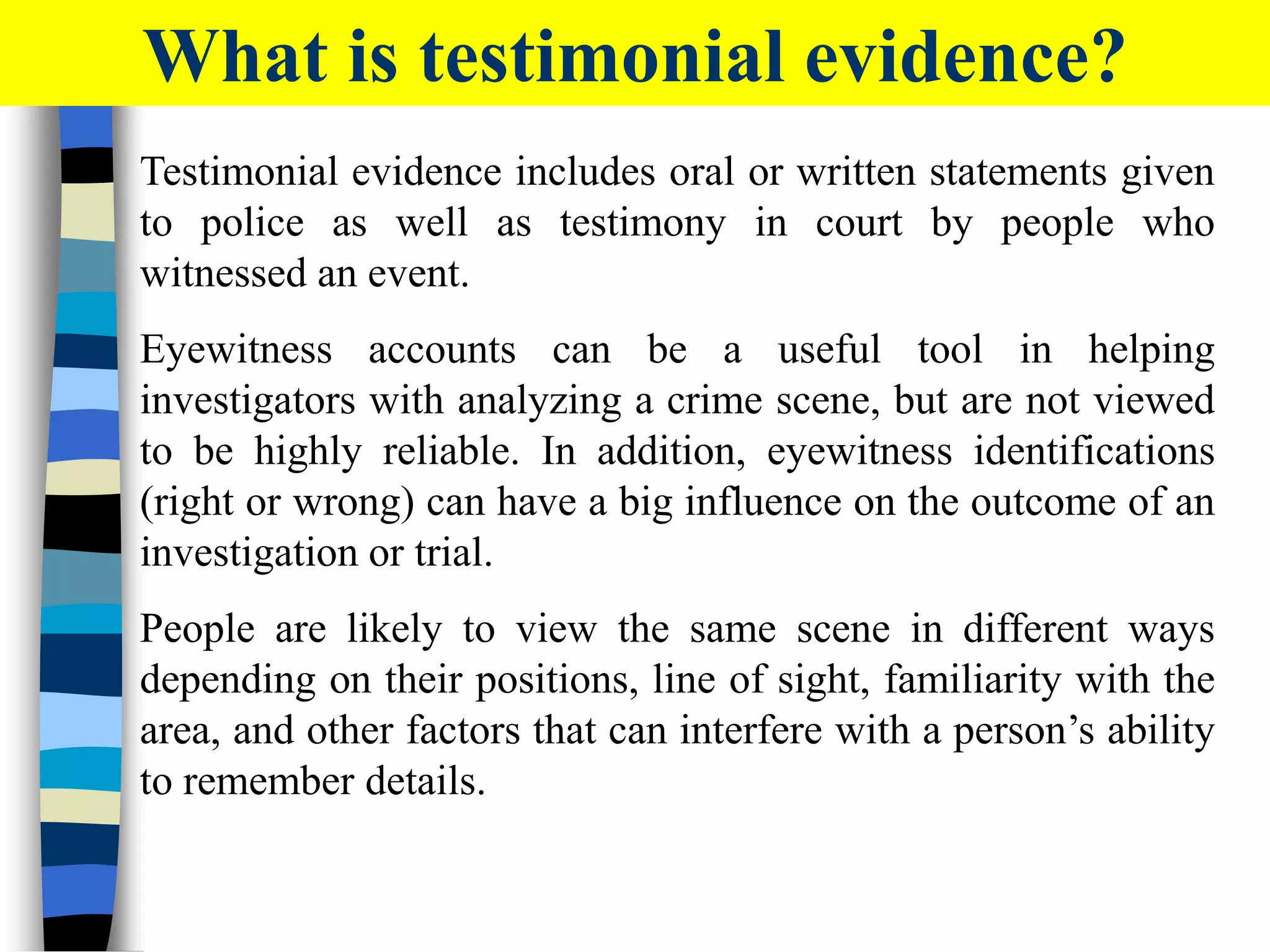 Physical evidence & CSI ppt | PPTX