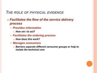 Physical evidence in services | PPTX