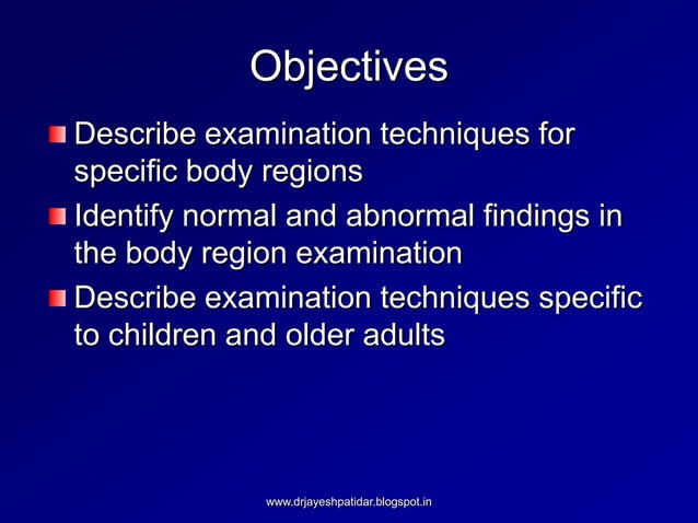 Health Assessment Physical Examination | PPT