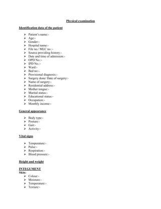 Physical examination of the patient | DOCX