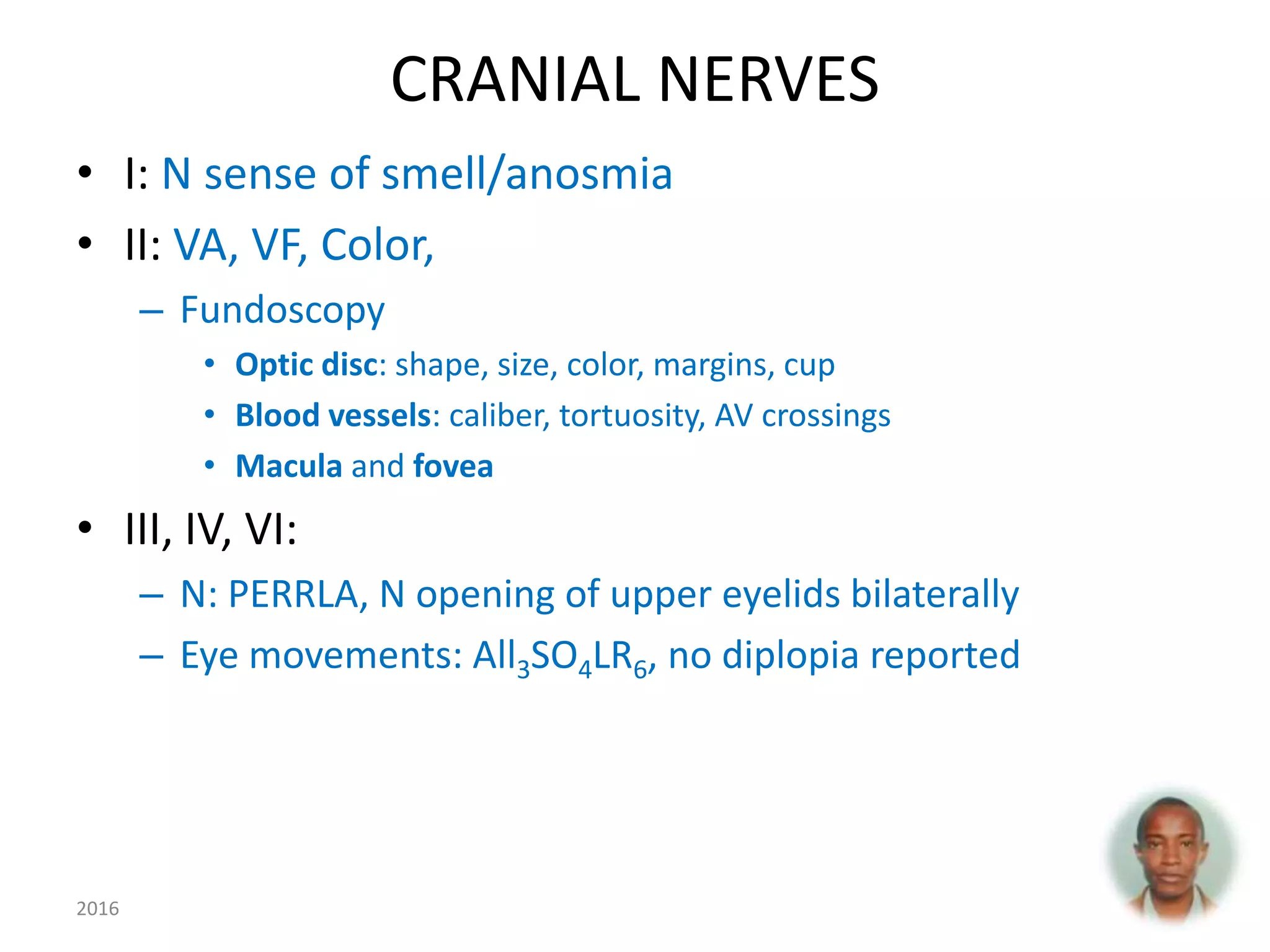 Physical examination: nervous system and cardiovascular system | PPTX