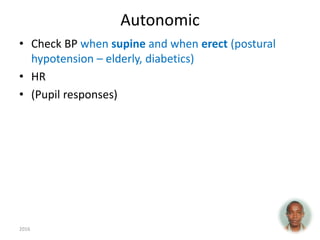 Physical examination: nervous system and cardiovascular system | PPTX