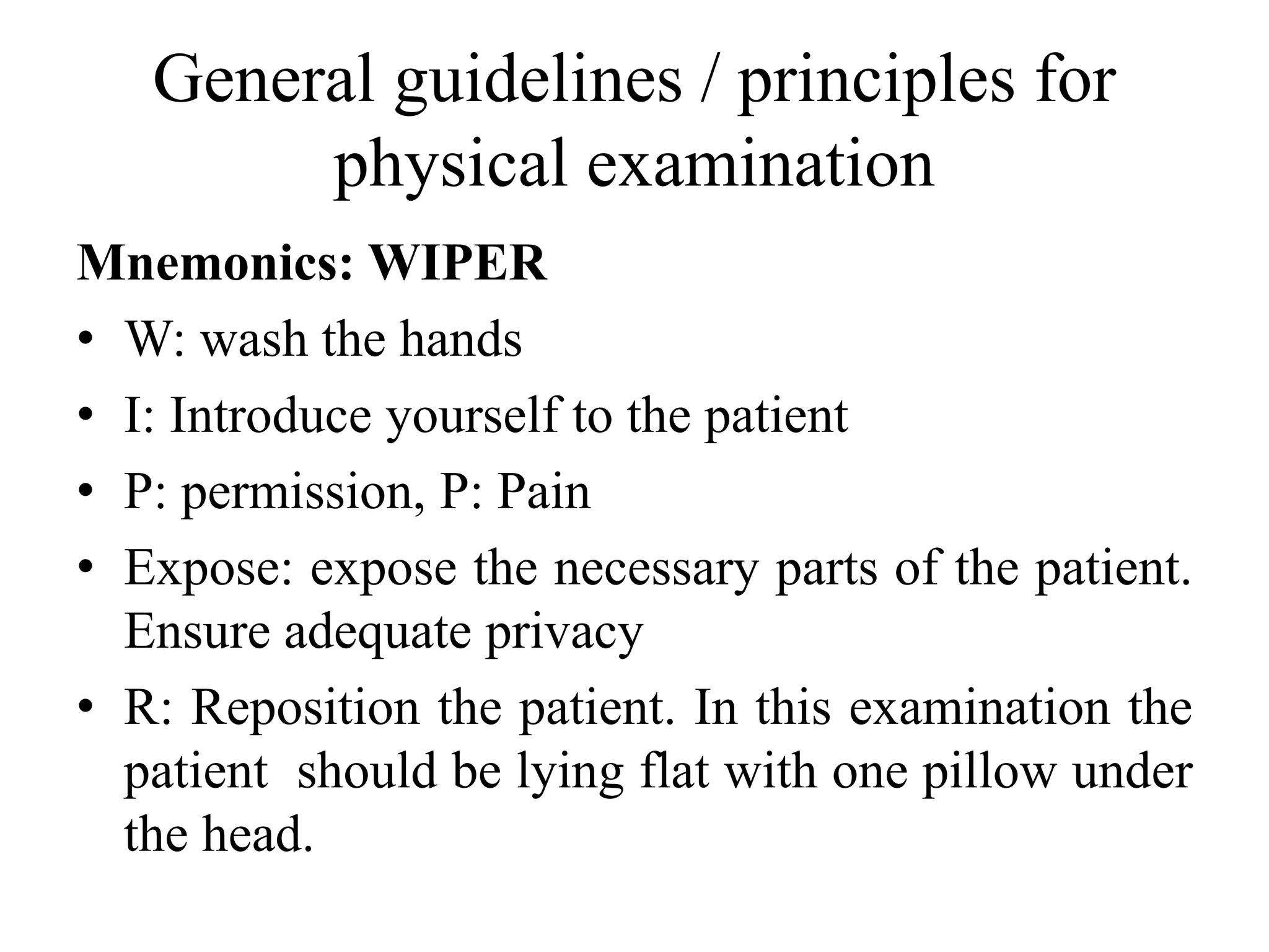 Physical examination, Fundamentals of Nursing | PPTX