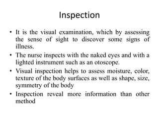 Physical examination, Fundamentals of Nursing | PPTX