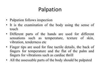 Physical examination, Fundamentals of Nursing | PPTX