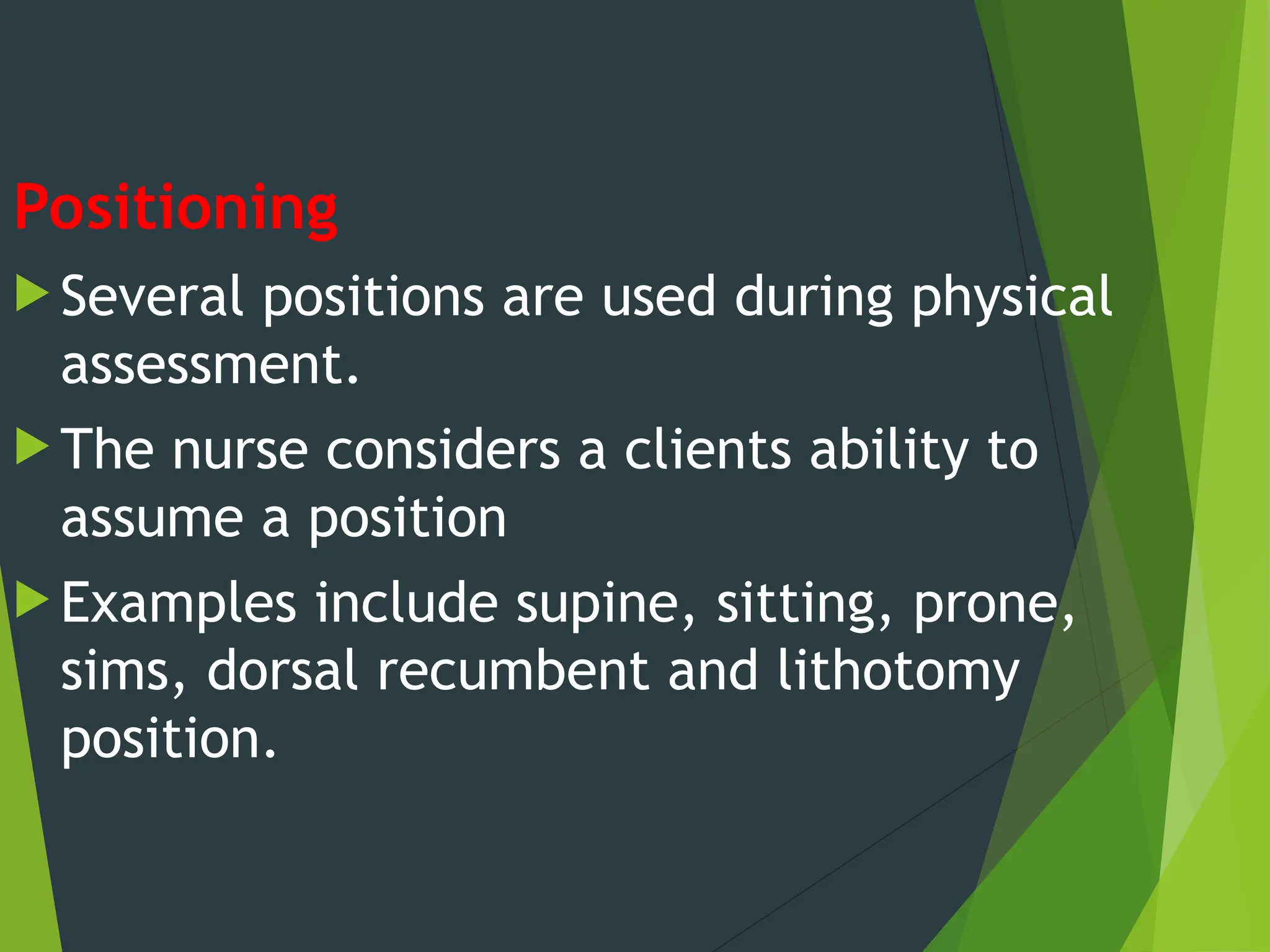 nursing health assessment: Physical examination.ppt