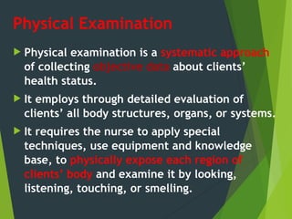 nursing health assessment: Physical examination.ppt