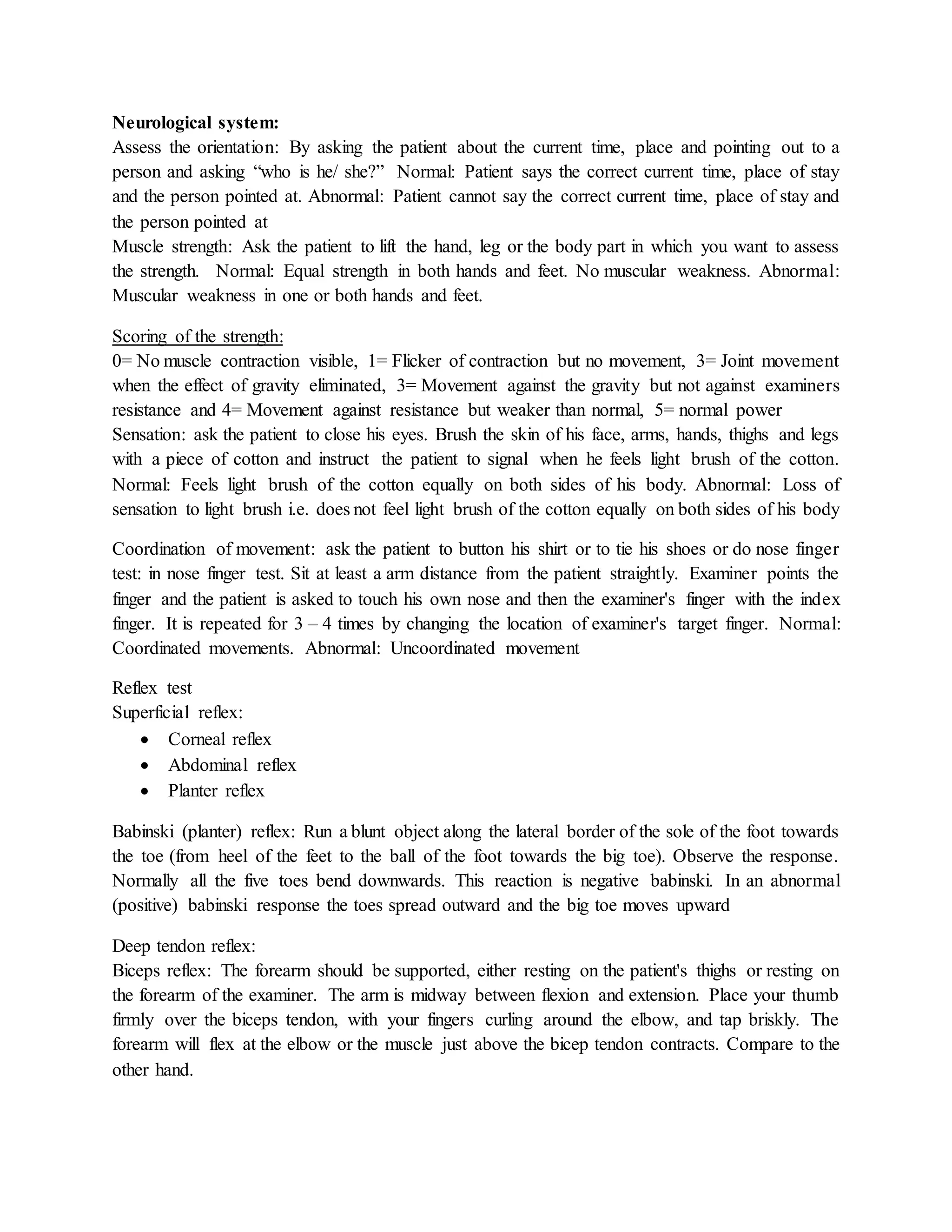 Physical examination detailed format | DOCX