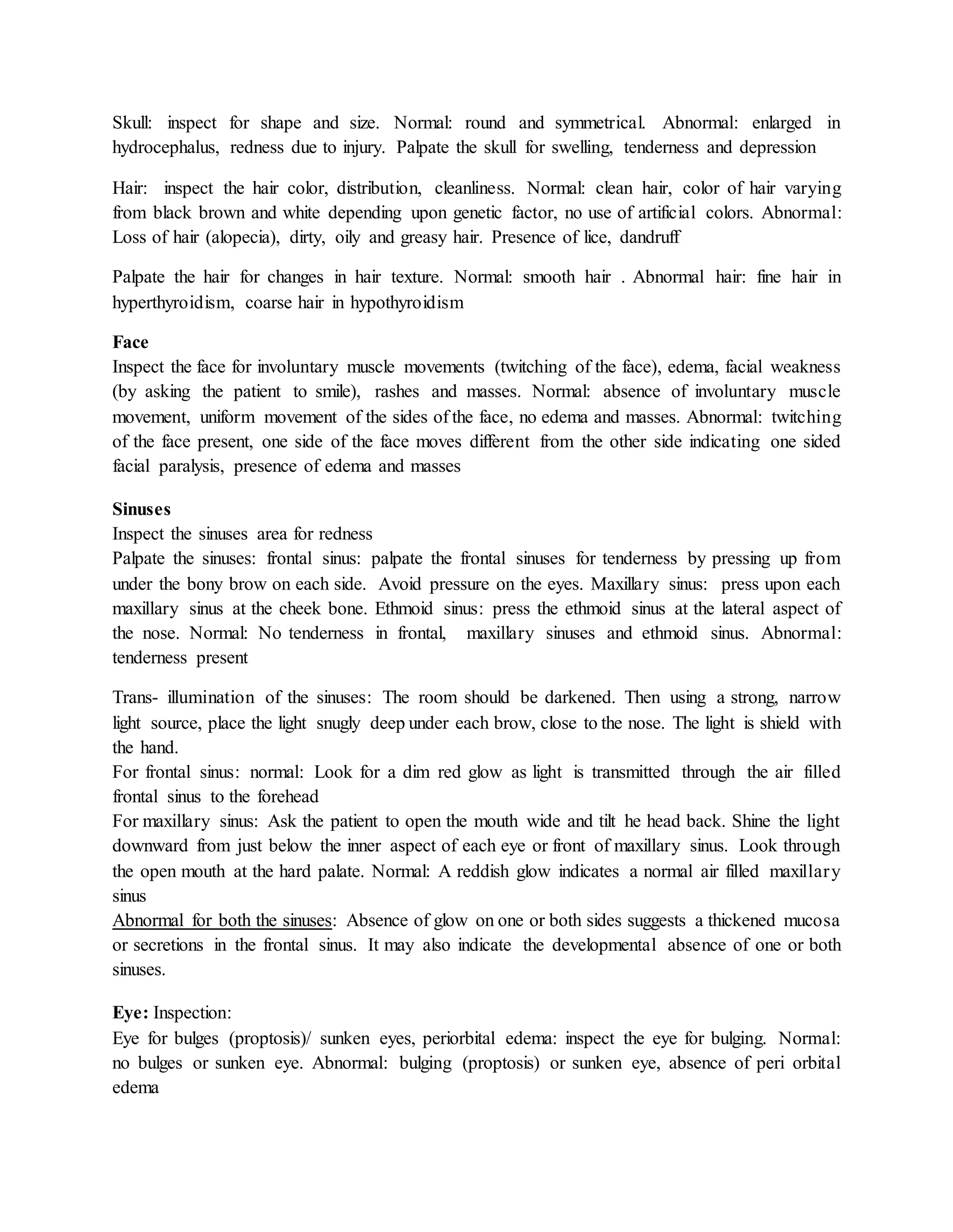 Physical examination detailed format | DOCX