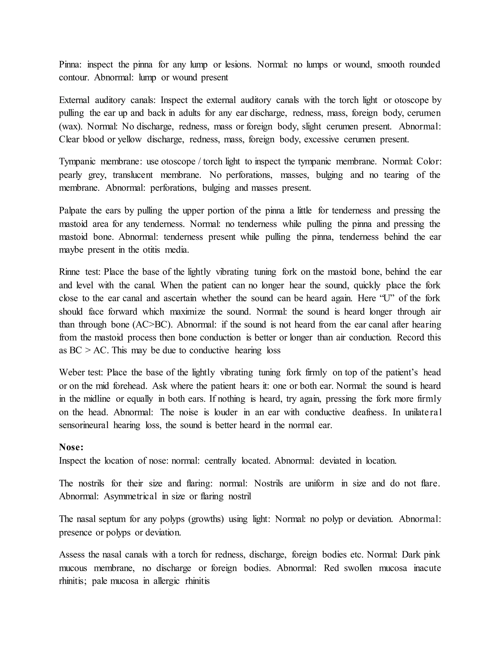 Physical examination detailed format | DOCX