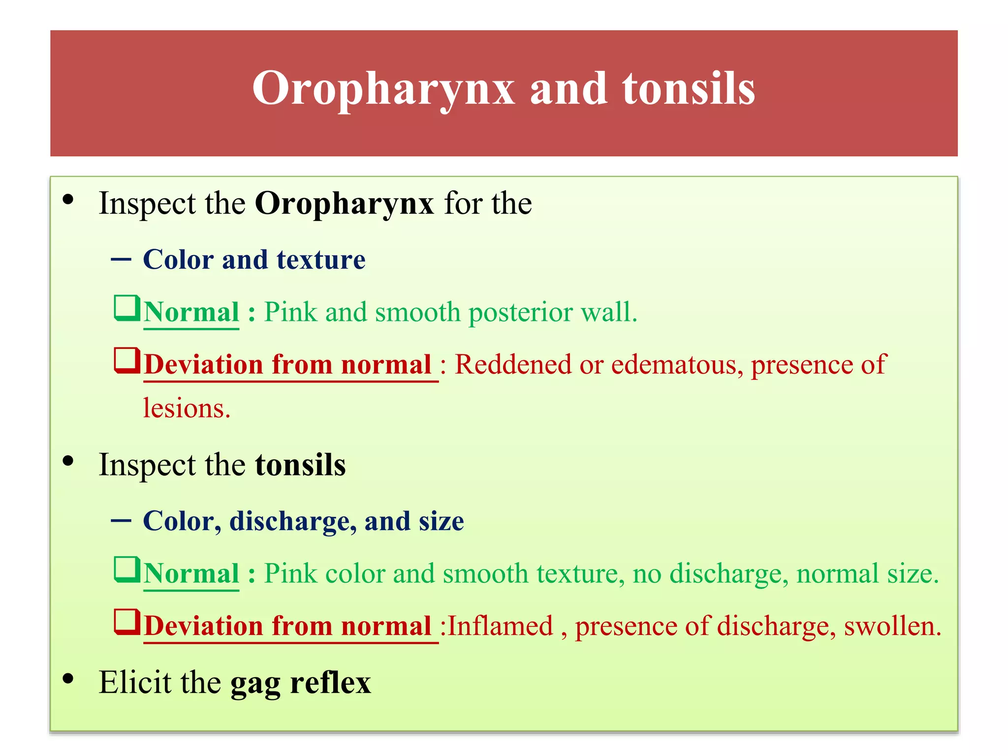 Physical examination head and neck | PPTX