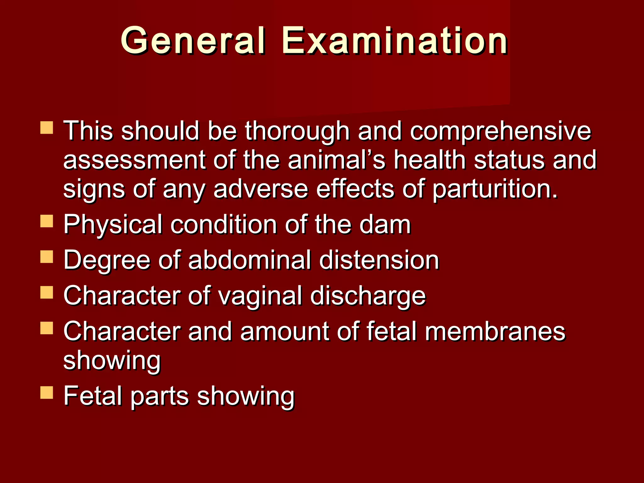 Physical examination of cattle lecture | PPT