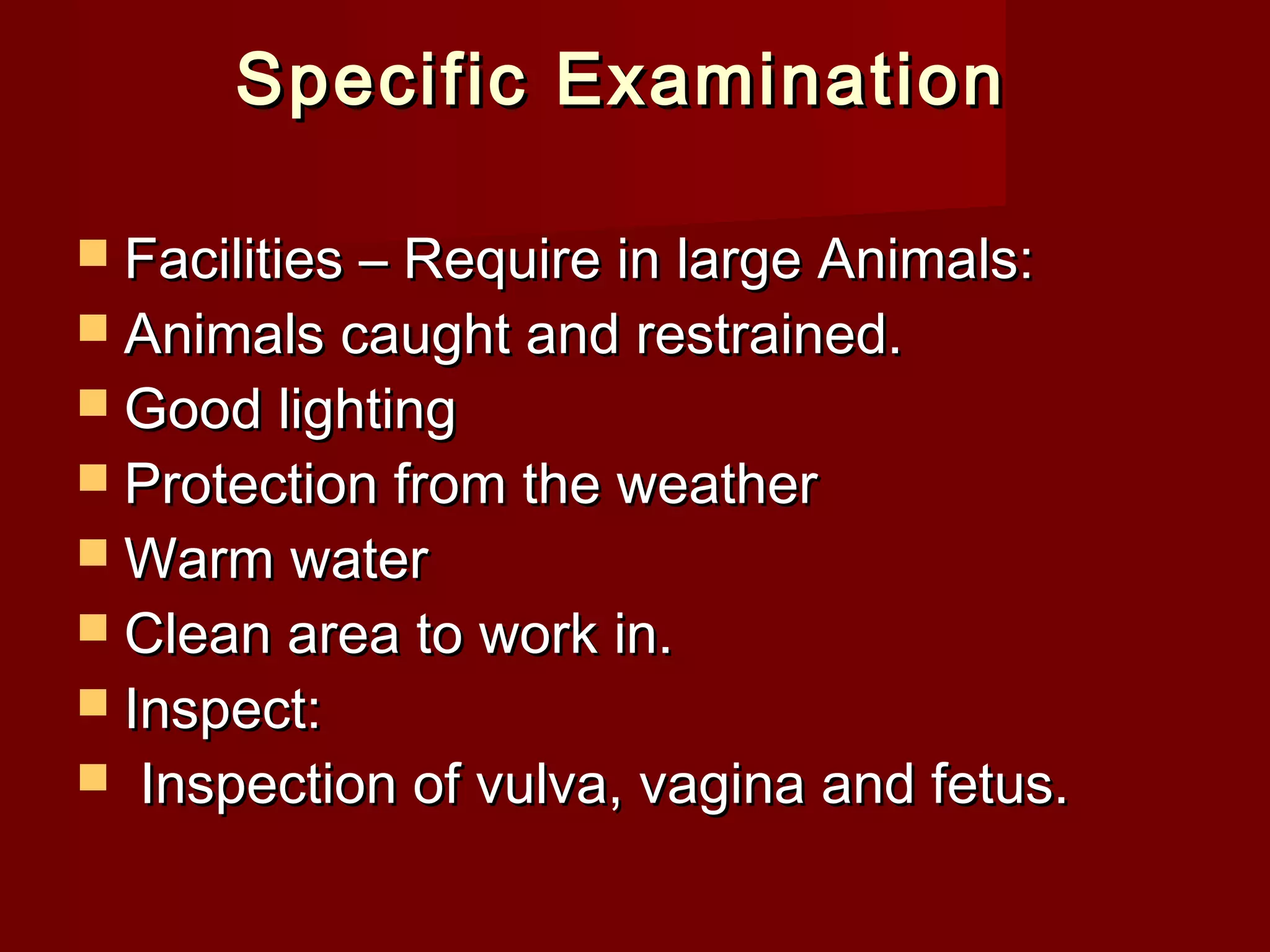 Physical examination of cattle lecture | PPT