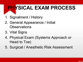 Physical examination of dogs & cats | PPTX