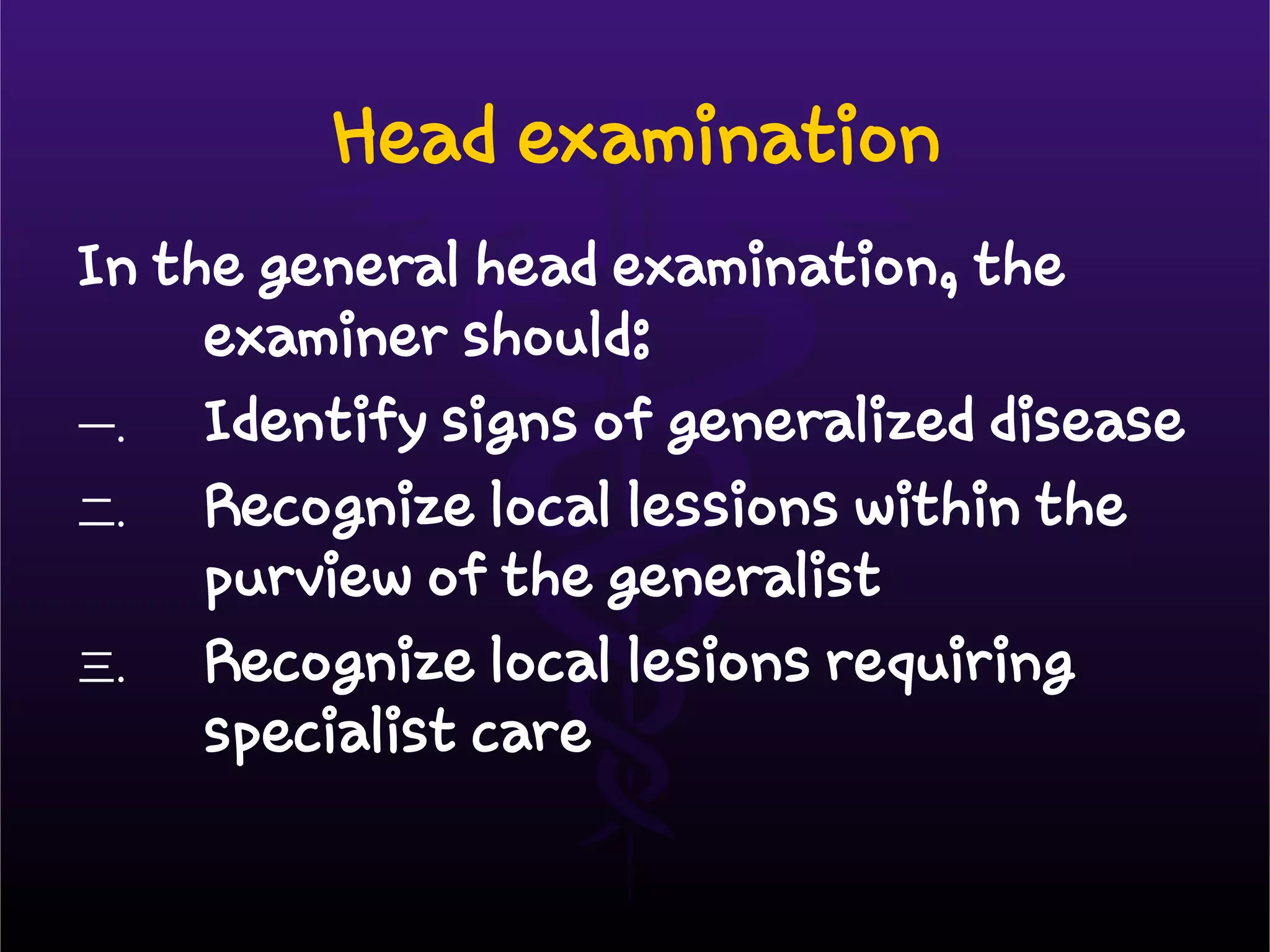 Physical examination of the head and-neck | PDF