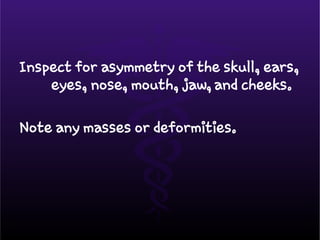 Physical examination of the head and-neck | PDF