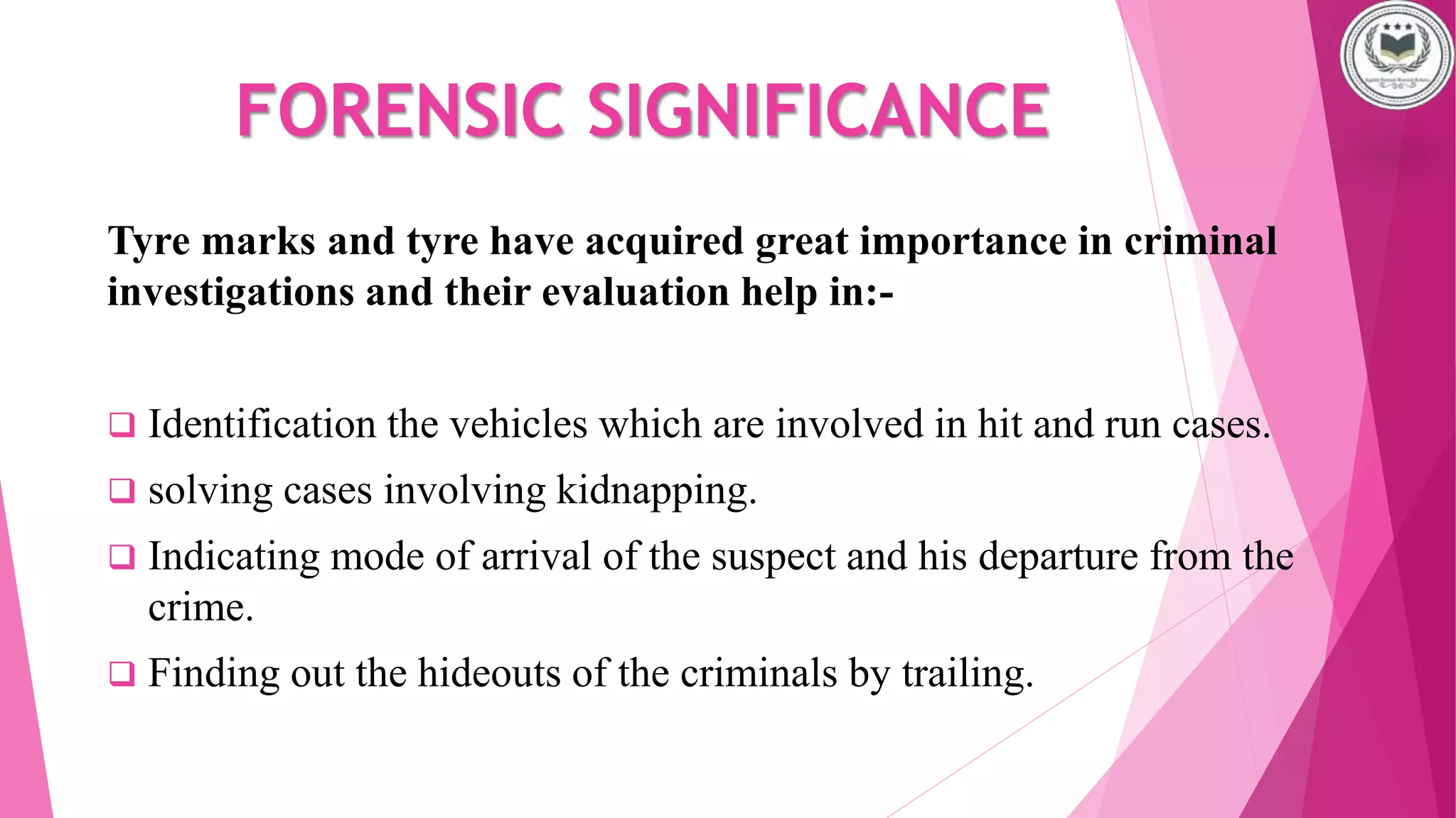 Physical Examination Of Tyre Marks | PPTX