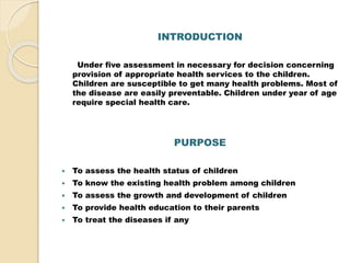 Physical examination of under five childrens | PPTX