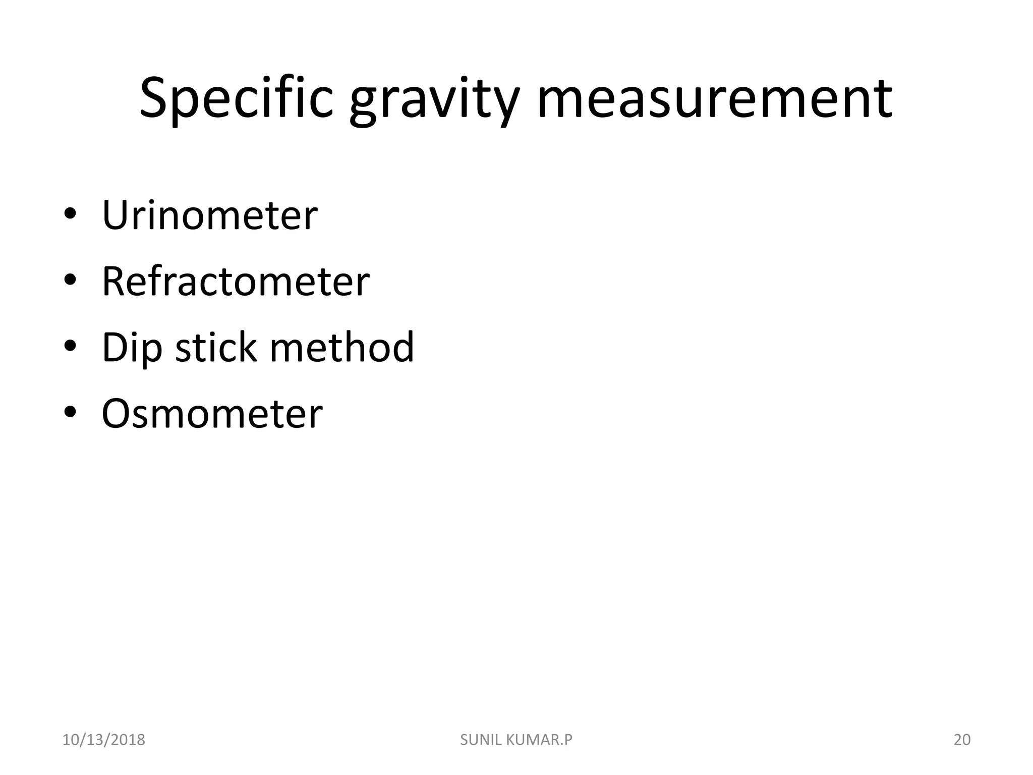 Physical examination of urine | PPTX | Chemistry | Science