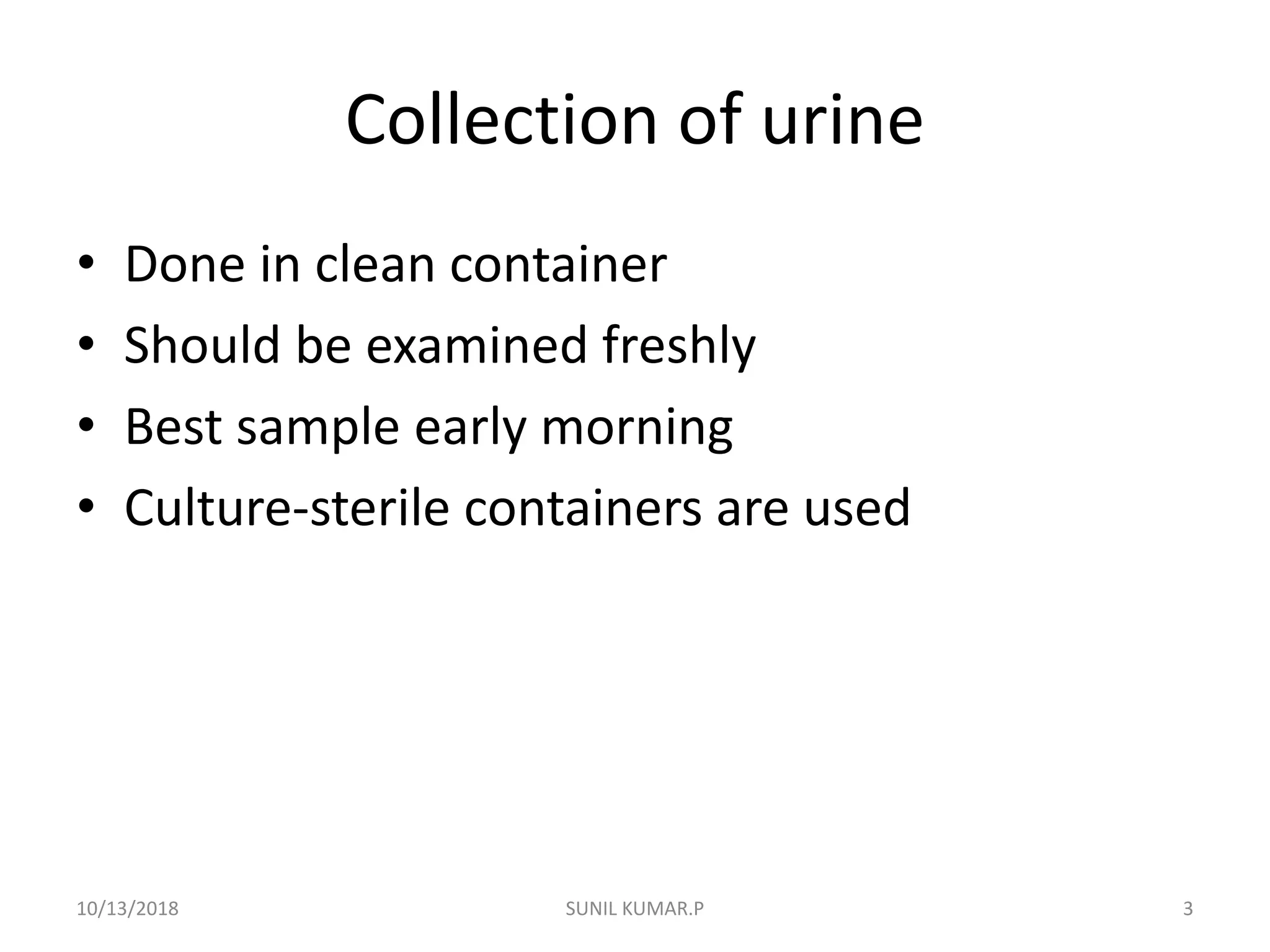Physical examination of urine | PPTX