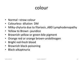 Physical examination of urine | PPTX