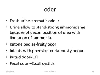 Physical examination of urine | PPTX