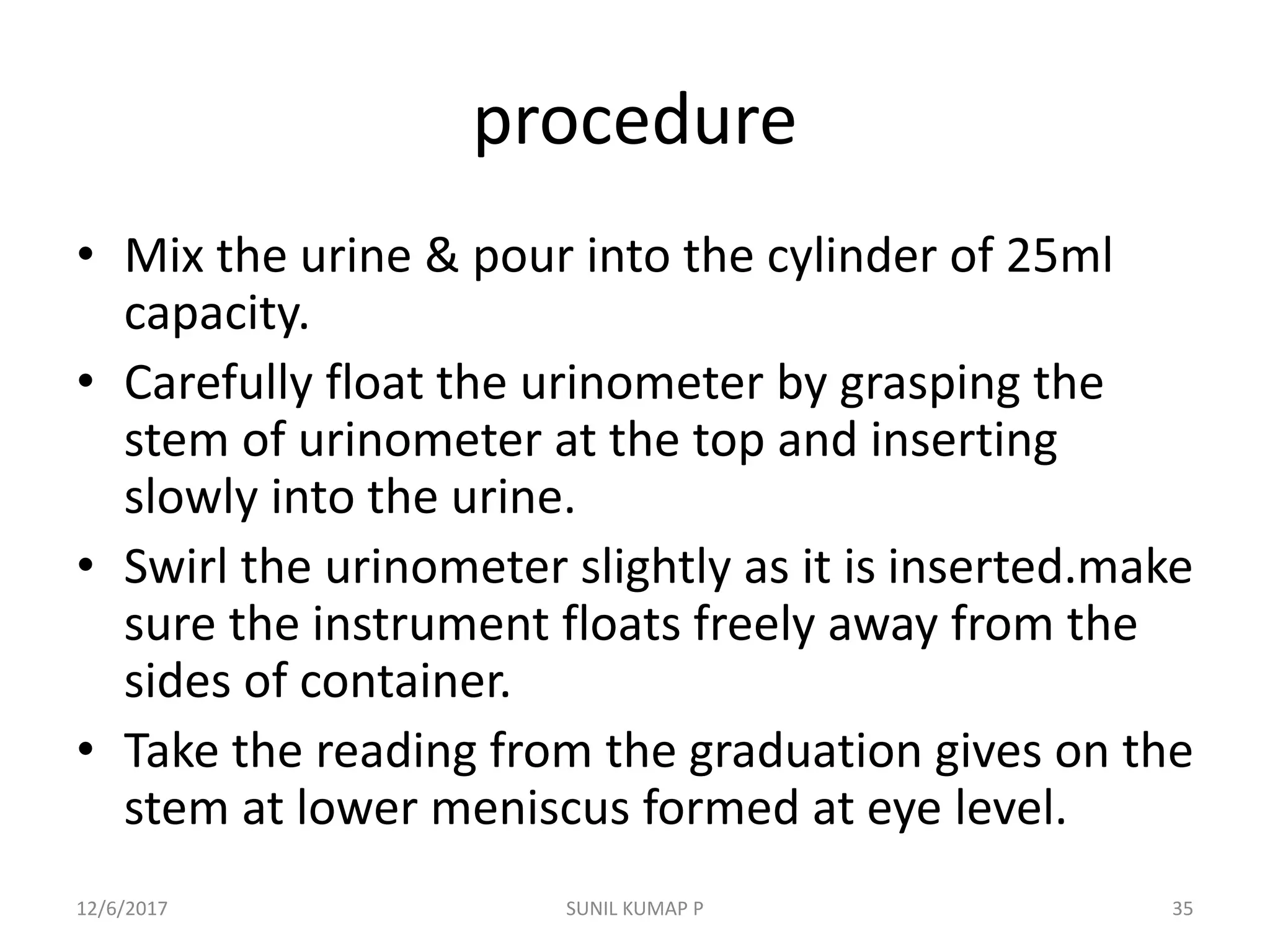 Physical examination of urine | PPTX