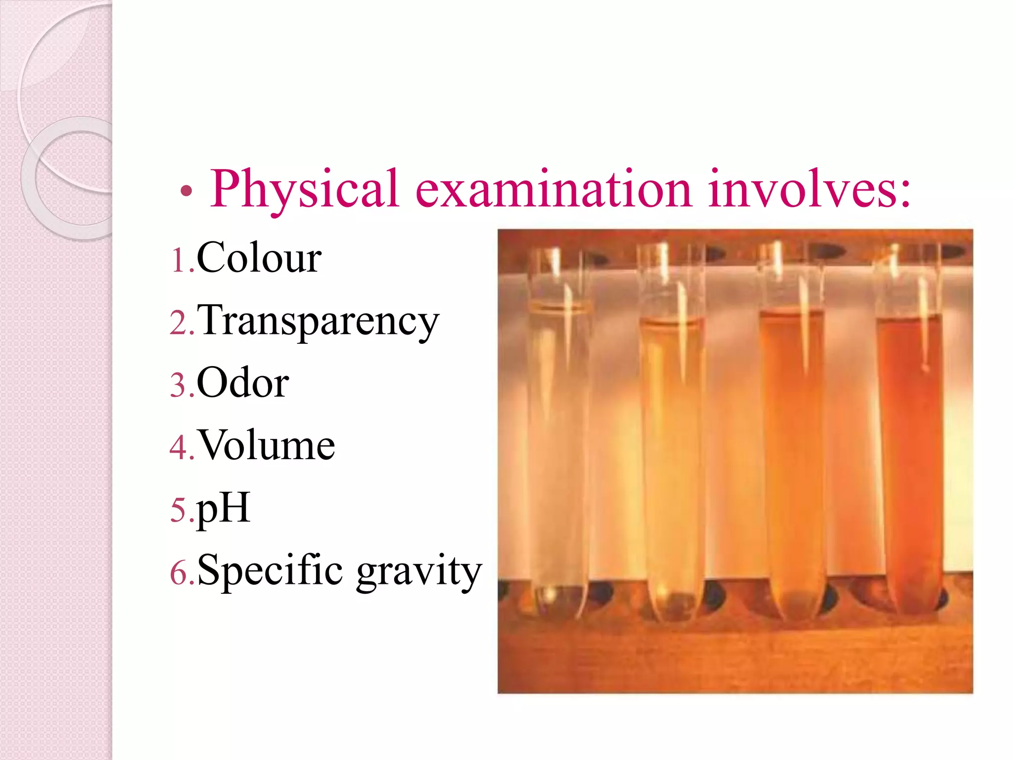 Physical examination of urine | PPTX