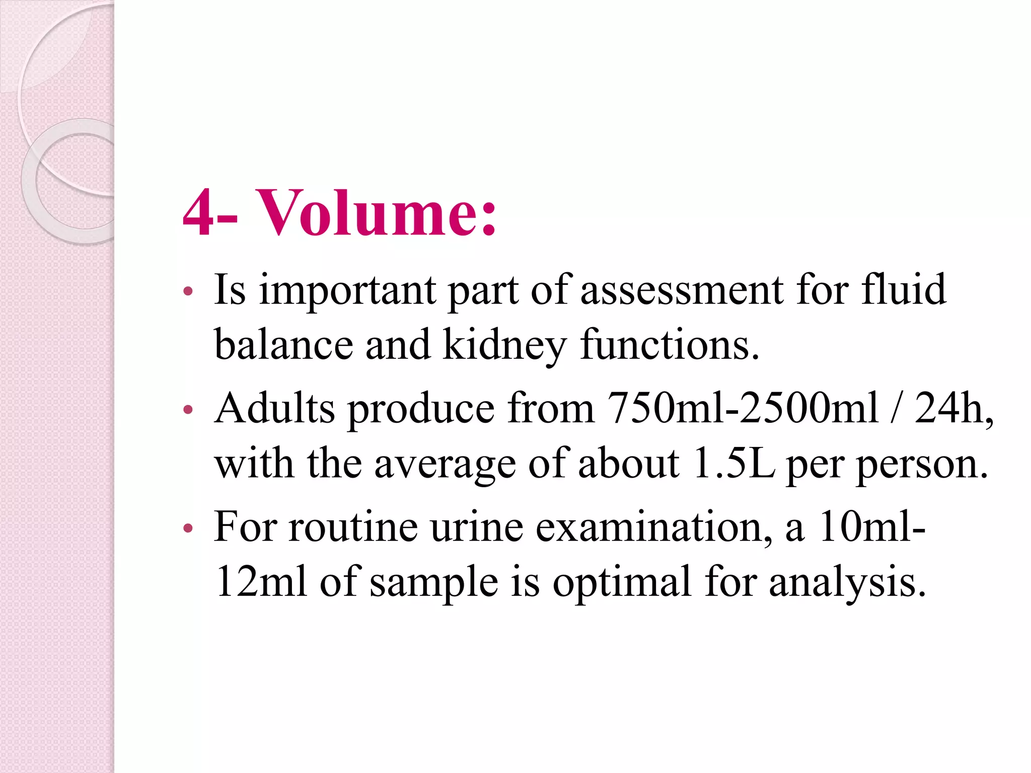 Physical examination of urine | PPTX | Chemistry | Science