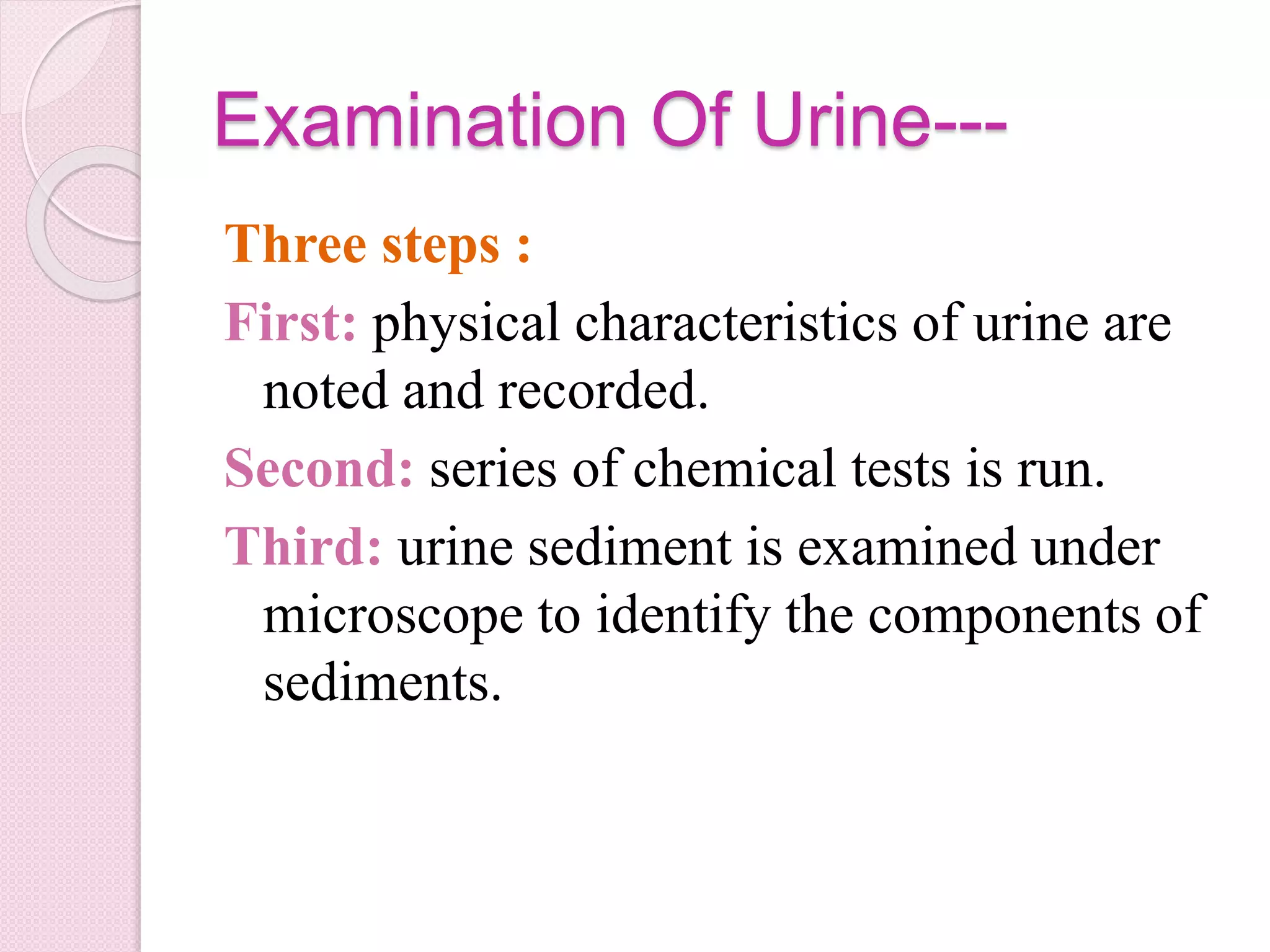 Physical examination of urine | PPTX