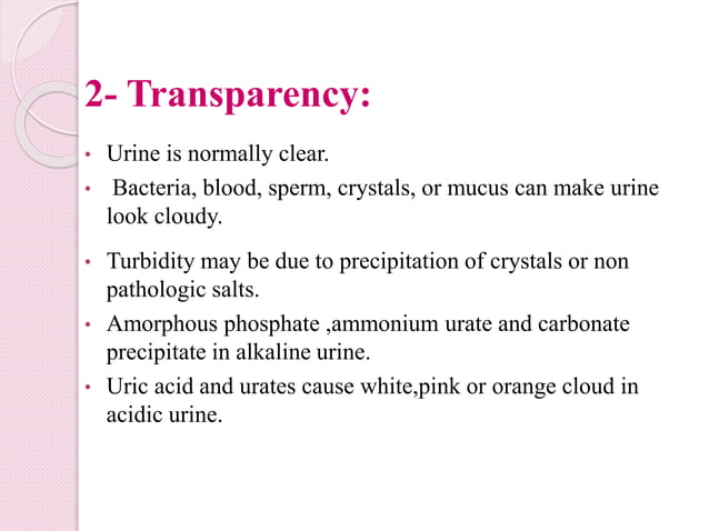 Physical examination of urine | PPTX | Chemistry | Science