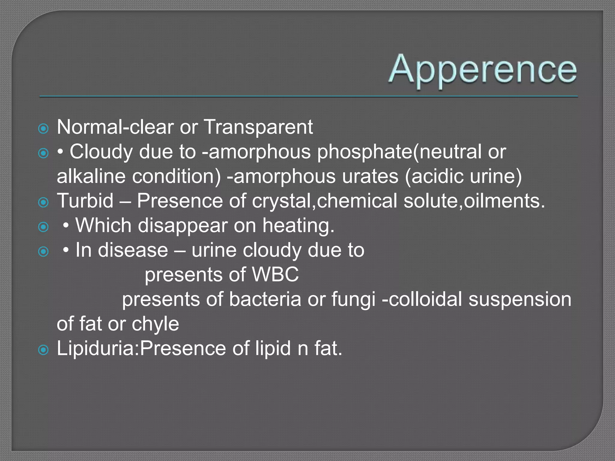 Physical examination of urine (4) | PPTX