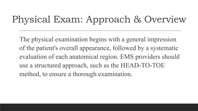 Physical Examination Techniques 010931 Pptx