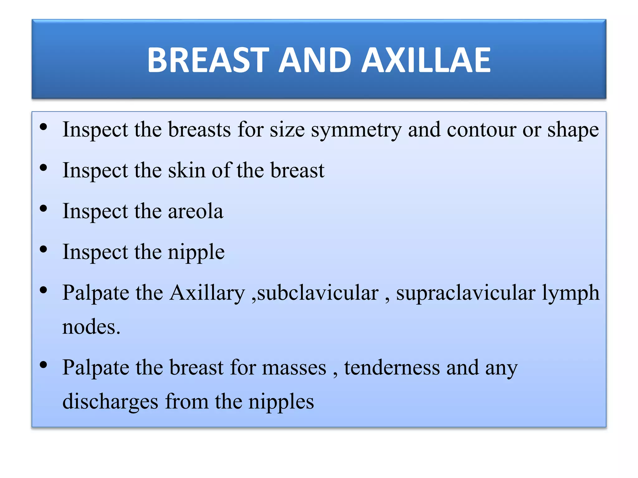 Physical examination thorax and lungs | PPTX