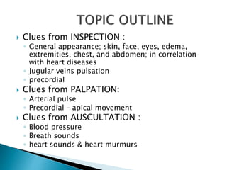 Physical examination of the heart | PPTX